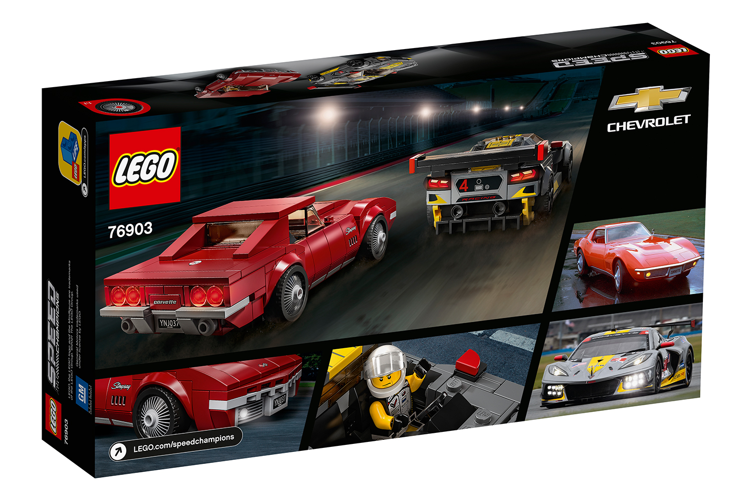 LEGO® Speed Champions Chevrolet Corvette C8.R & 1968 Chevrolet Corvette ...