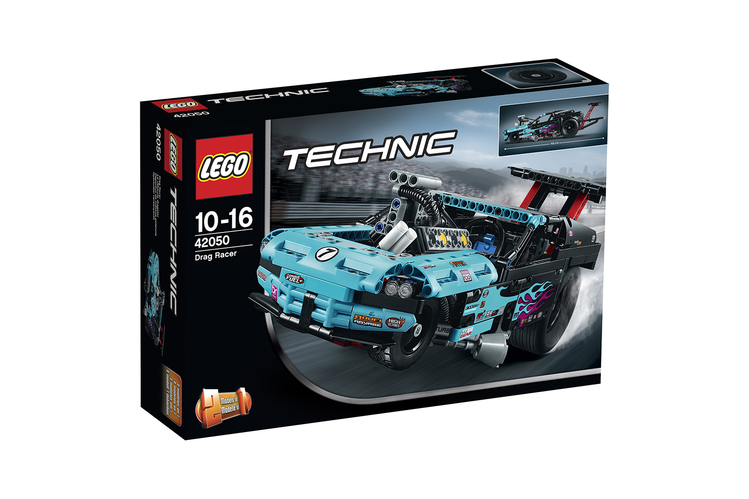 LEGO® Technic drag Racer #7 light blue / black 42050 model car 42050 ...