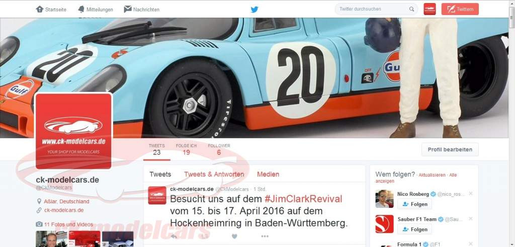 BREAKING NEWS: ck-model cars now on Twitter