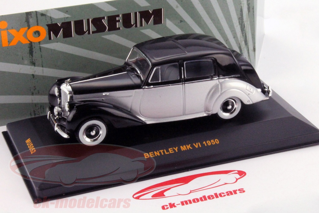 Ixo 1:43 Bentley MK VI Year 1950 black / silver MUS052 model car MUS052 ...