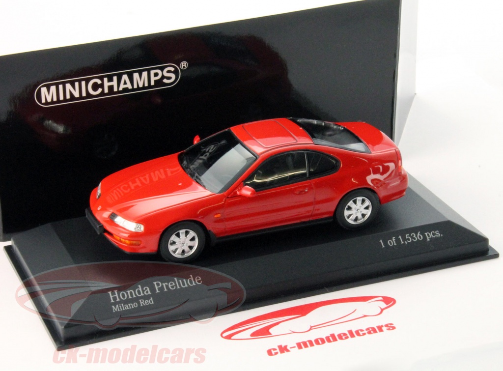 Minichamps 1:43 Honda Prelude Baujahr 1992 milano rot 400161920 ...