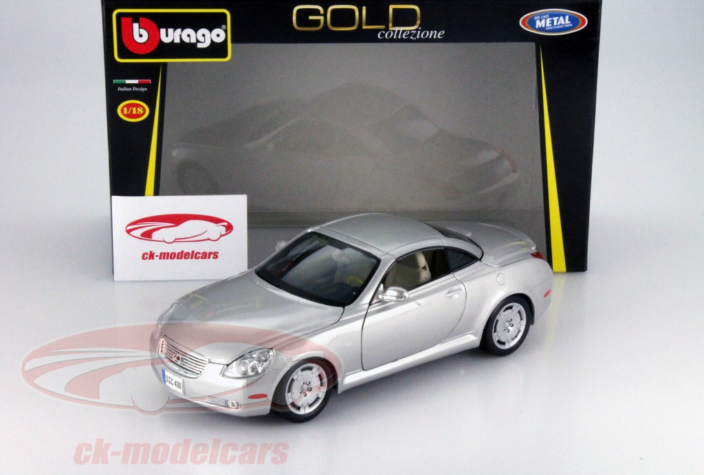 Bburago 1:18 Lexus SC 430 silver 18-12017 model car 18-12017 4893993120178