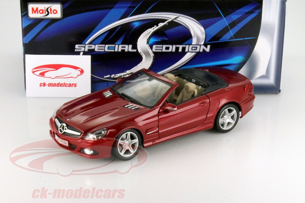 Maisto 1:18 Mercedes-Benz SL550 Year 2010 red 31169R model car 31169R ...