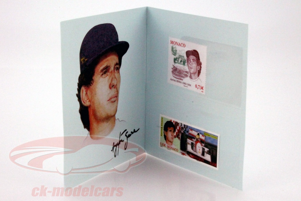 Stamp: Special Edition Monaco 2014 Formula 1 Ayrton Senna 2 Piece with ...