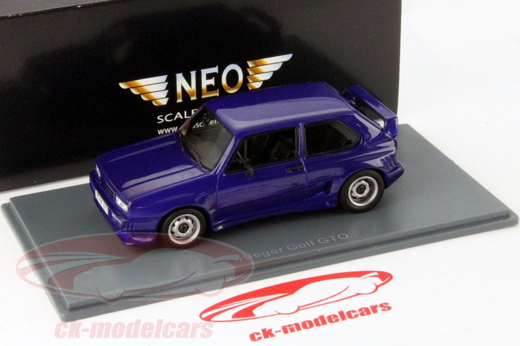 Neo 1:43 Rieger Volkswagen VW Golf I GTO purple metallic NEO45825 model ...