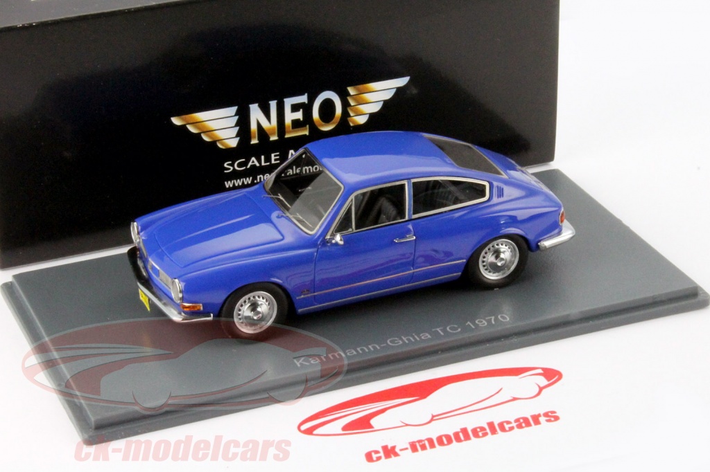 Neo 1:43 Volkswagen VW Karmann Ghia TC 145 Year 1970 blue 46145 model ...