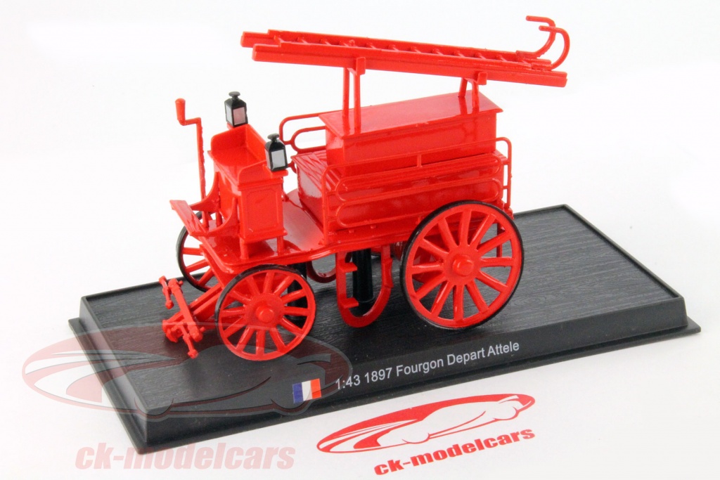Altaya 1:43 Fourgon Depart Attele Coach Jaar 1897 Brandweer MAG DX069 ...