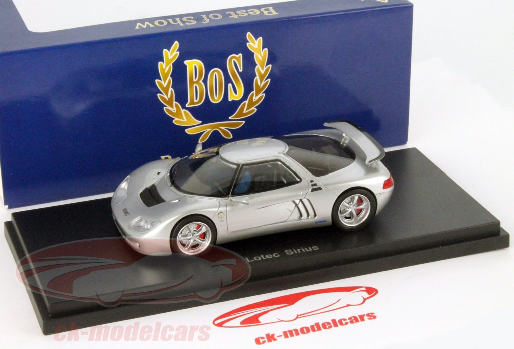 BoS-Models 1:43 Lotec Sirius Año 2000 plata BOS43190 modelo coche BOS43190