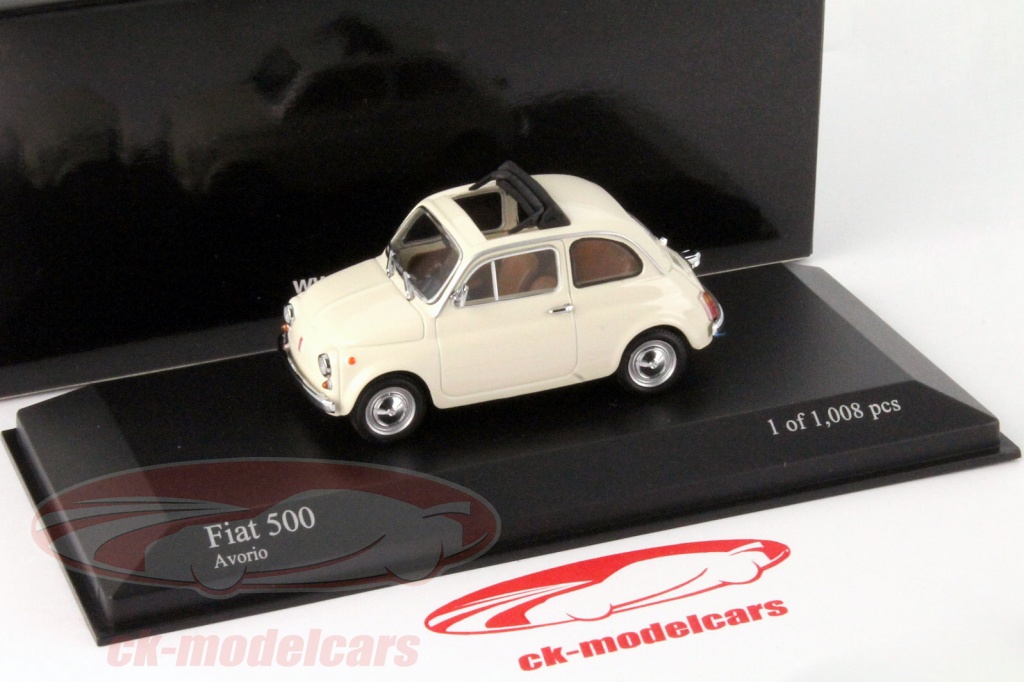 Minichamps 1:43 Fiat 500 L Year 1965 avorio cream white 400121604 model ...