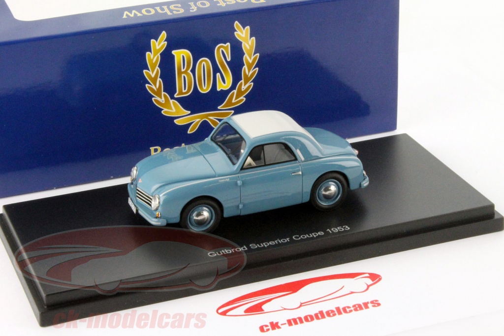 BoS-Models 1:43 Gutbrod Superior Coupe Year 1953 blue / white CK model ...