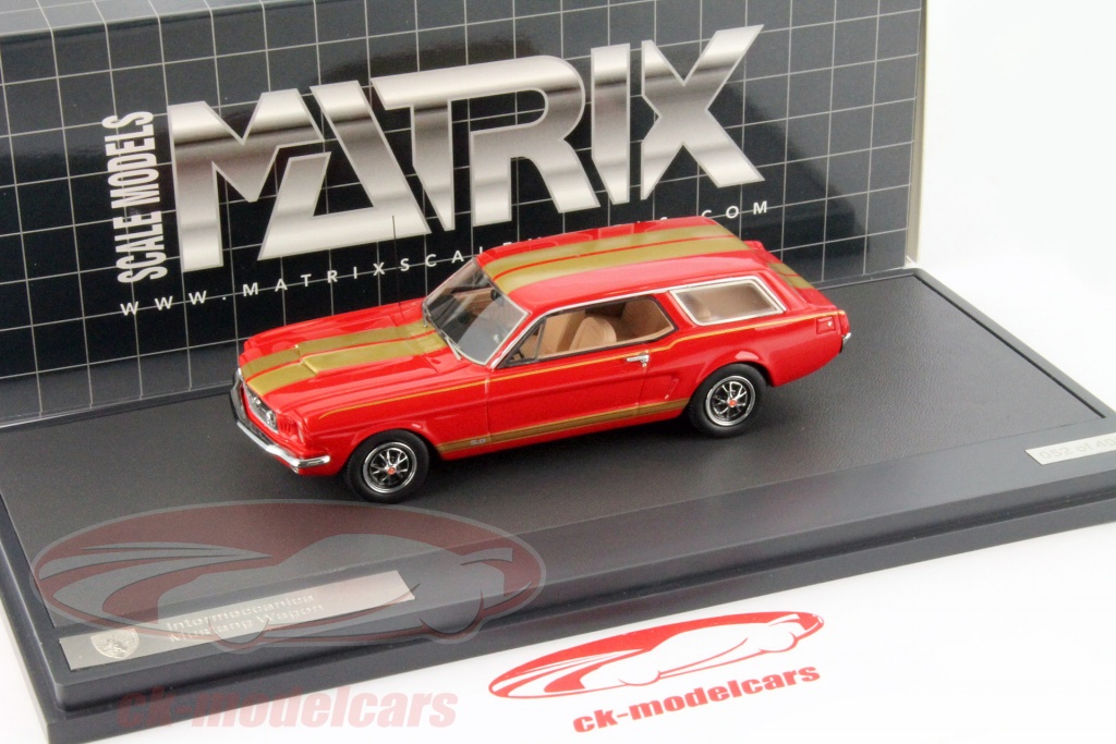 Matrix 1:43 Ford Mustang Intermeccanica Vagón Año 1965 rojo MX20603-102 ...