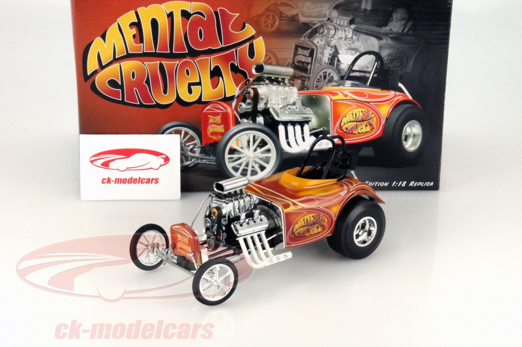 GMP 1:18 Mental Cruelty altered Dragster Orange A1800814 model car A1800814