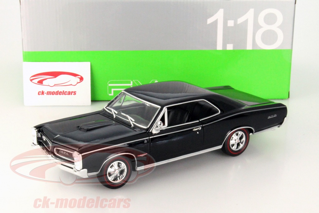 Welly 1:18 Pontiac GTO Year 1966 black 19856 model car 19856 4891761198565