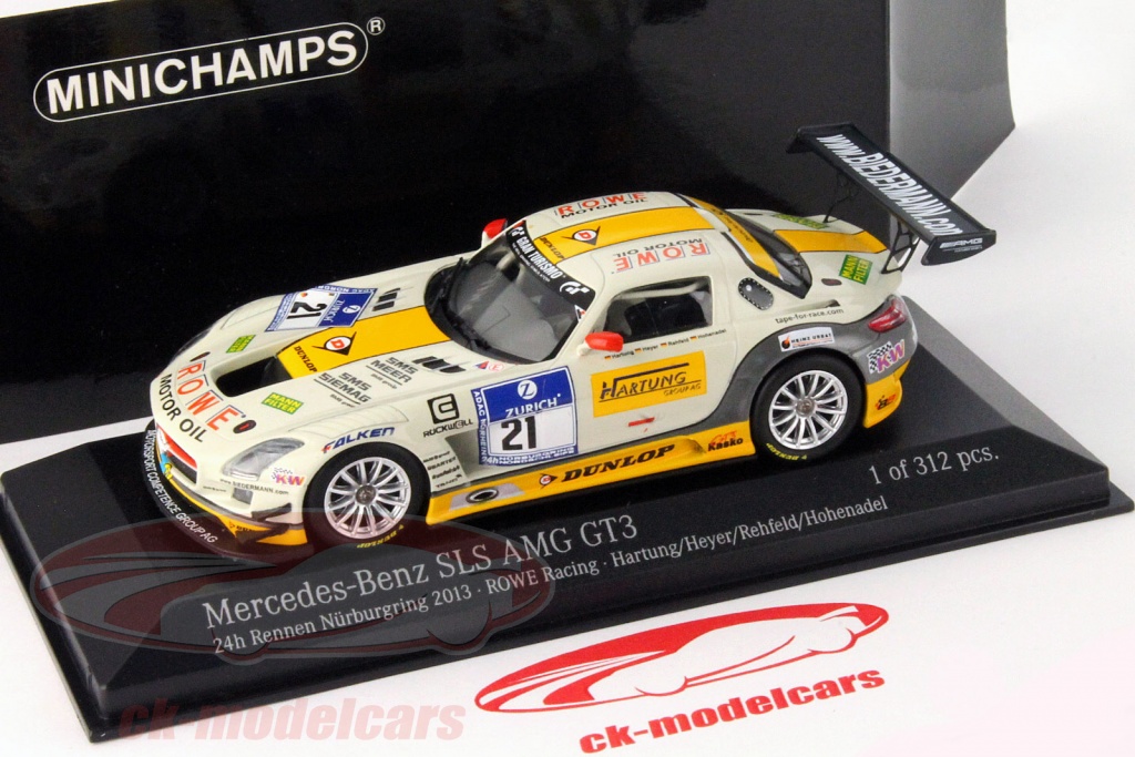 Minichamps 1:43 Mercedes-Benz SLS AMG GT3 #21 24h Nürburgring 2013 Rowe ...