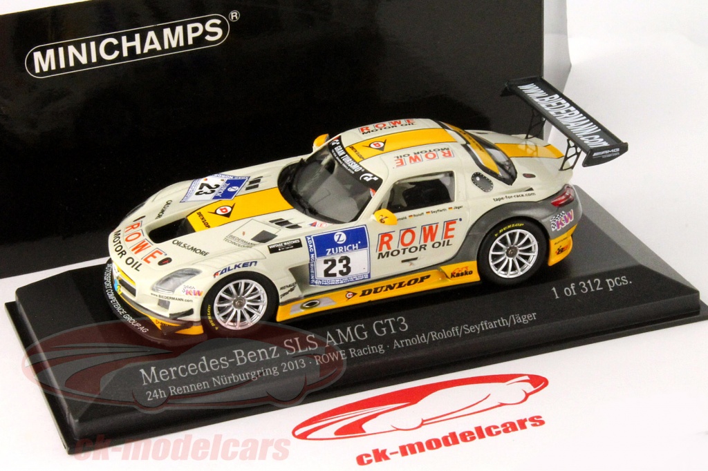 Minichamps 1:43 Mercedes-Benz SLS AMG GT3 #23 24h Nürburgring 2013 Rowe ...