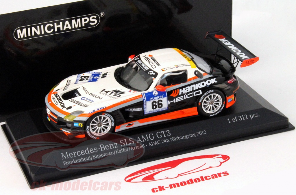 Minichamps 1:43 Mercedes-Benz SLS AMG GT3 #66 24h Nürburgring 2012 ...