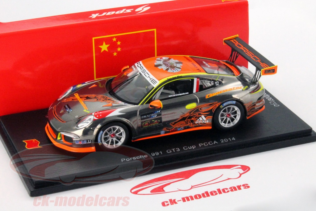 Spark 1:43 Tan Ian Mao Porsche 911 (991) GT3 Cup #12 PCCA 2014 SA065 ...