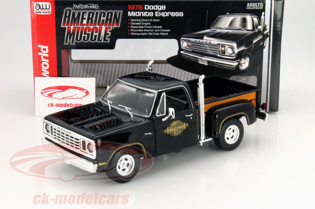 AutoWorld 1:18 Dodge Midnite Express Year of construction 1978 black ...