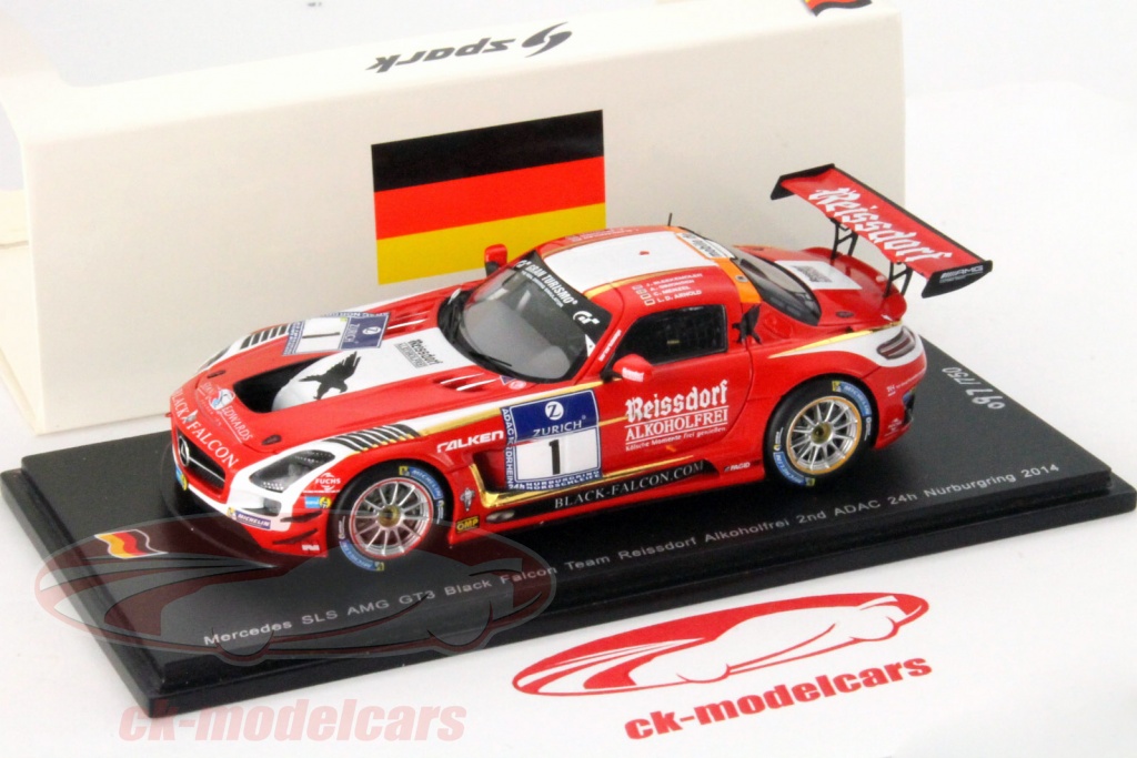 Spark 1:43 Mercedes-Benz SLS AMG GT3 #1 2nd ADAC 24h Nürburgring 2014 ...
