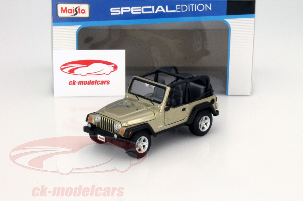 Maisto 1:27 Jeep Wrangler Rubicon champagne 31245K modèle voiture 31245K 090159312451
