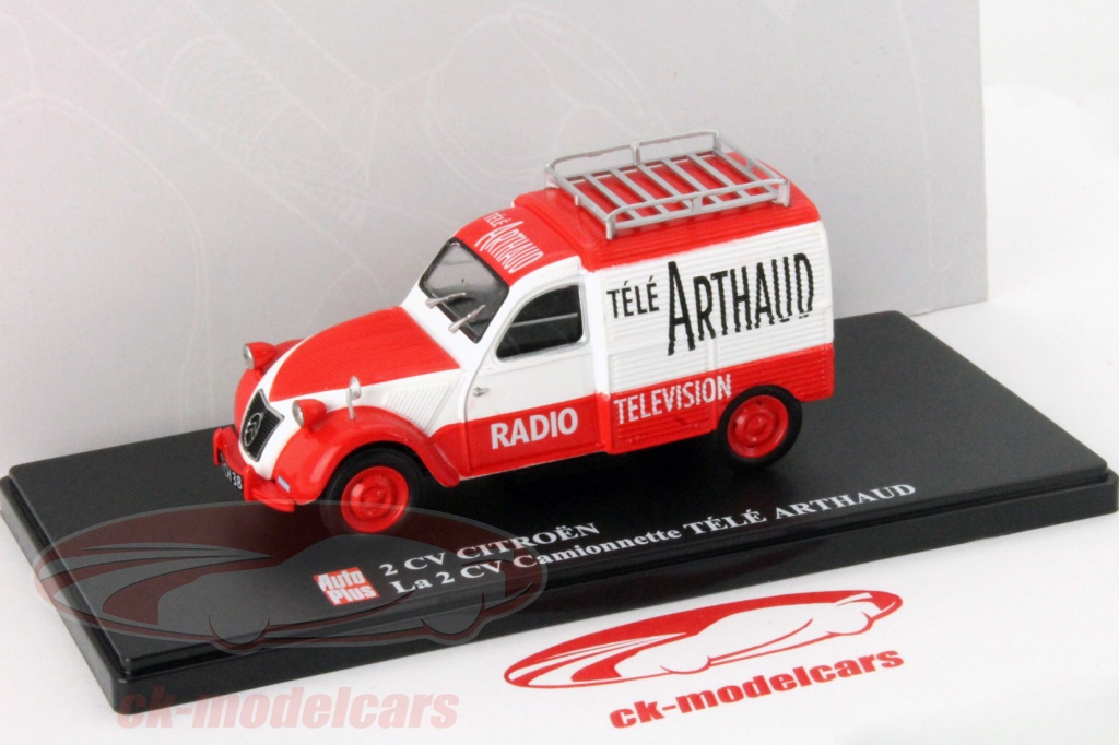 Altaya 1:43 Citroen 2CV Transporter Tele Arthaud red / white CK919738 ...