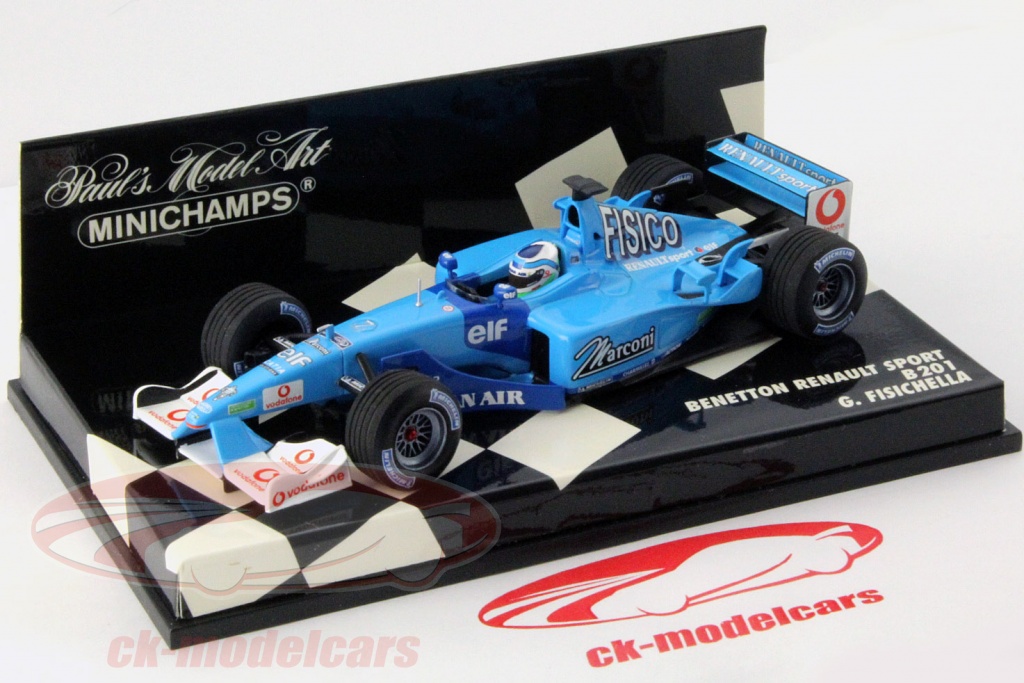 Minichamps 1:43 Giancarlo Fisichella Benetton B201 #7 Formel 1 2001 400010007 Modellauto ...