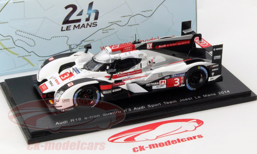 Spark 1:43 Audi R18 e-tron quattro #3 24h LeMans 2014 Audi Sport Team ...