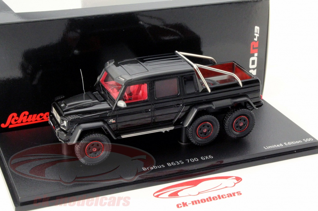Schuco 1:43 Brabus B63 S700 6x6 black 450890100 model car 450890100 ...