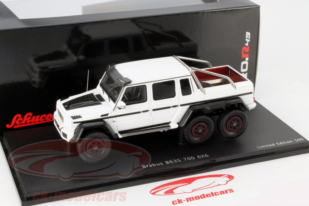 Schuco 1:43 Brabus B63 S700 6x6 white 450890200 model car 450890200 ...