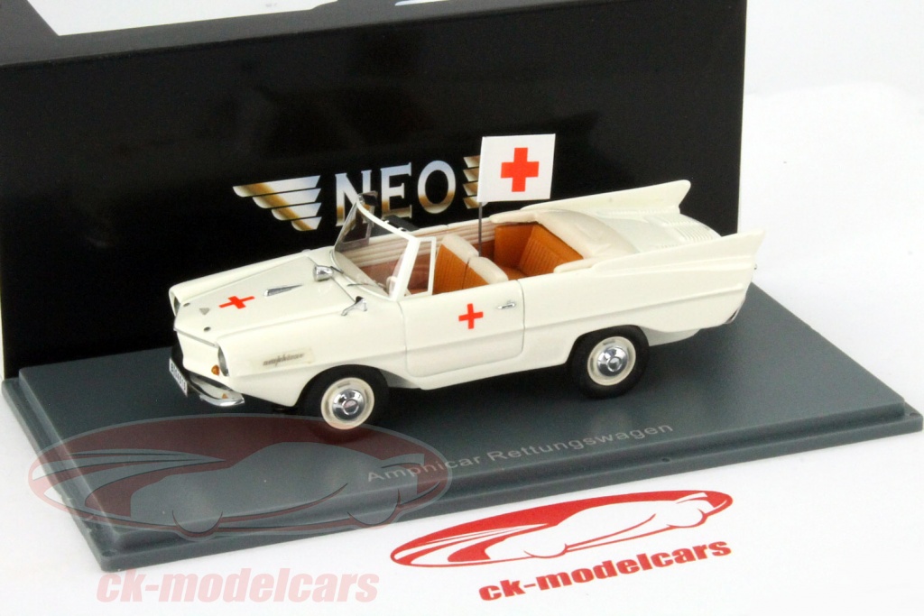 Neo 1:43 Amphicar Ambulance white NEO43180 model car NEO43180 156235