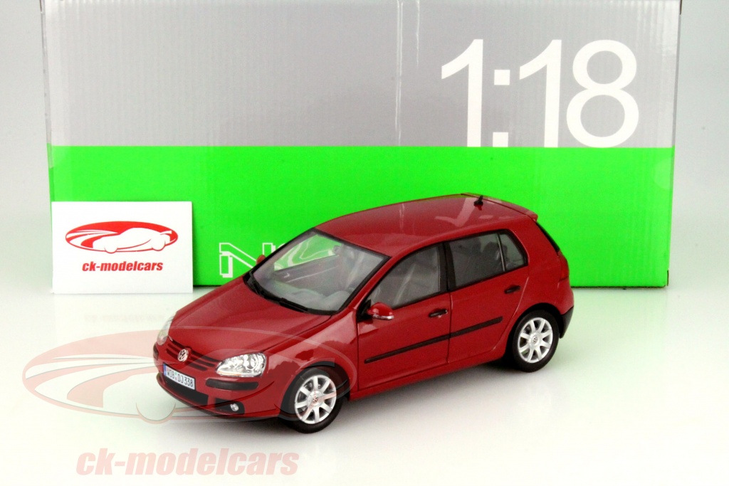 Welly 1:18 Volkswagen VW Golf V Année 2005 rouge 12548 modèle voiture ...