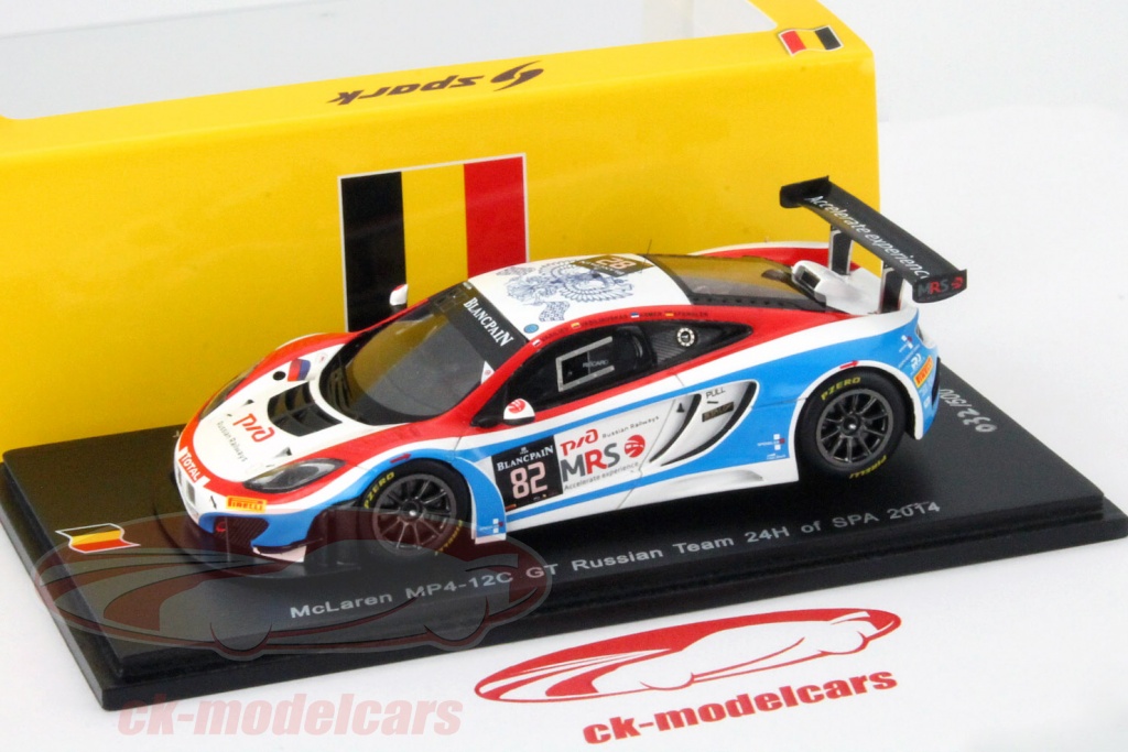 Spark 1:43 McLaren MP4-12C GT #82 24h Spa 2014 Russian Team SB096 ...