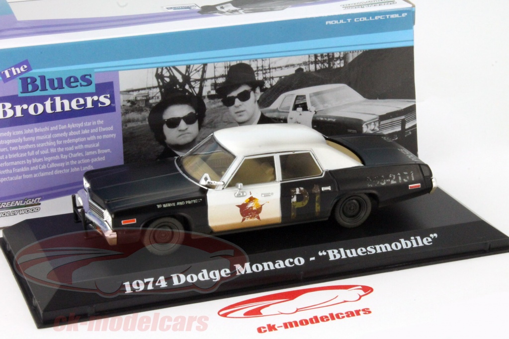 Greenlight 1:43 Dodge Monaco Bluesmobile from the Movie Blues Brothers ...