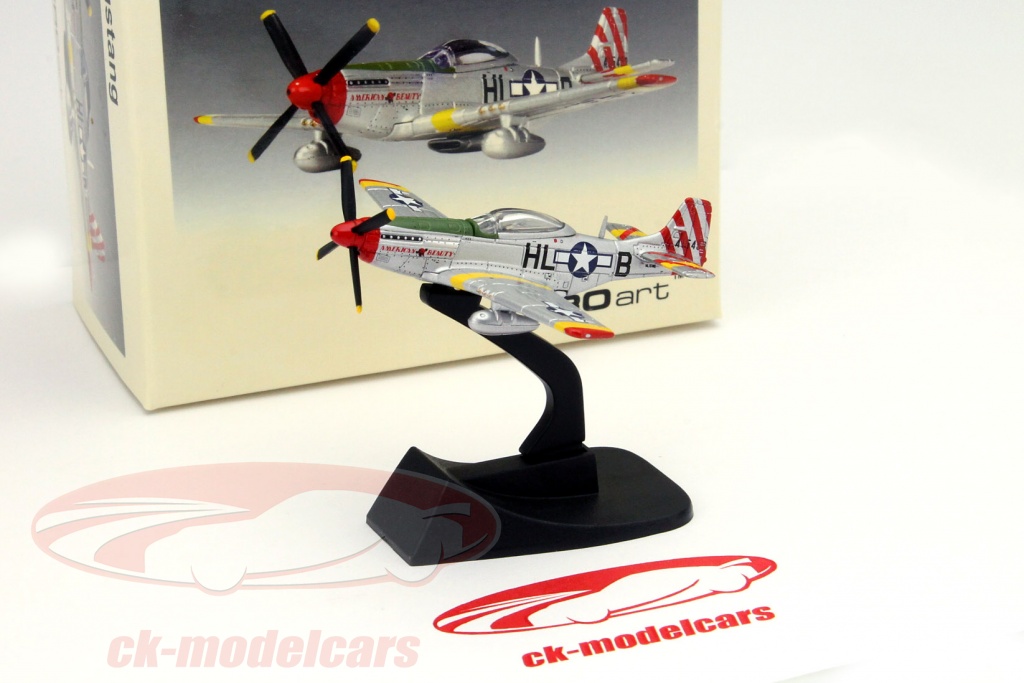 AUTOart 1:144 P-51D Mustang airplane American Beauty Captain John Voll ...