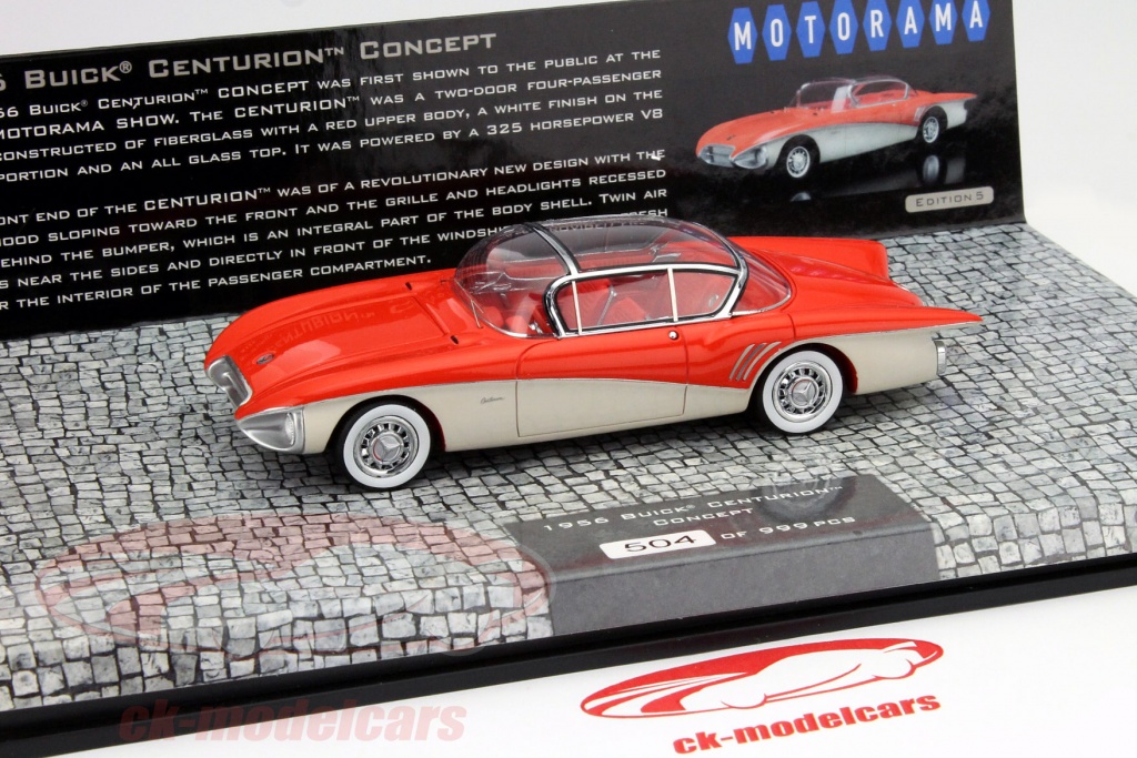 Minichamps 1:43 Buick Centurion Concept year 1956 red / white 437141200 ...
