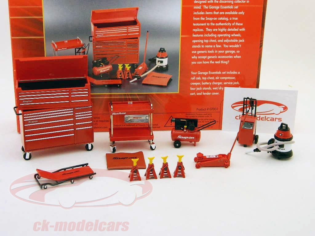 True Scale 1:18 Snap-on Garage Essentials Set, Accessory Set Miniatures ...