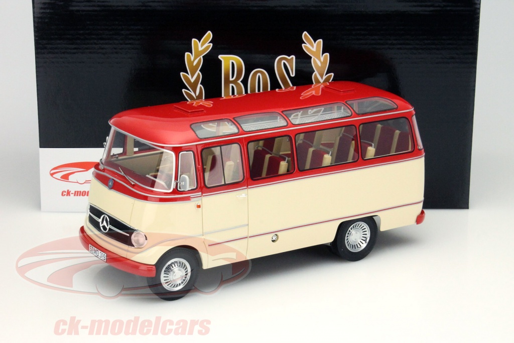 BoS-Models 1:18 Mercedes-Benz O319 D red / beige BOS211 model car ...