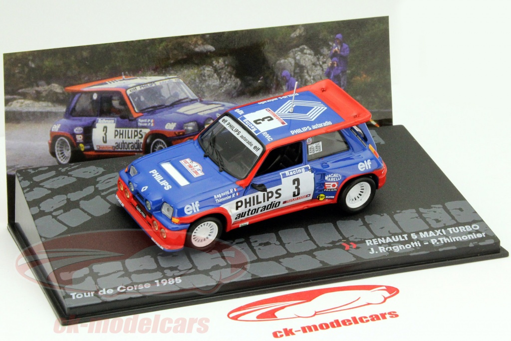 Altaya 1:43 Renault 5 Maxi Turbo #3 Tour de Corse 1985 CK920111 model ...