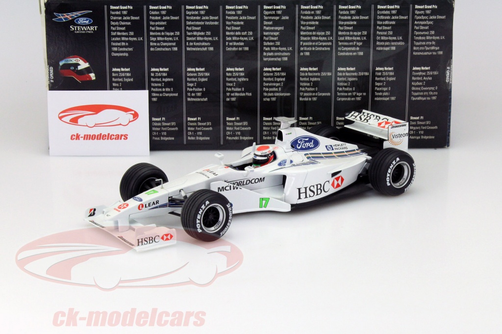 HotWheels 1:18 Johnny Herbert Stewart SF3 #17 Formula 1 1999 24628 ...