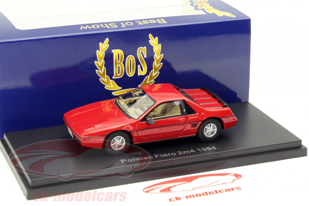 BoS-Models 1:43 Pontiac Fiero 2M4 Year 1984 red BOS43085 model car ...