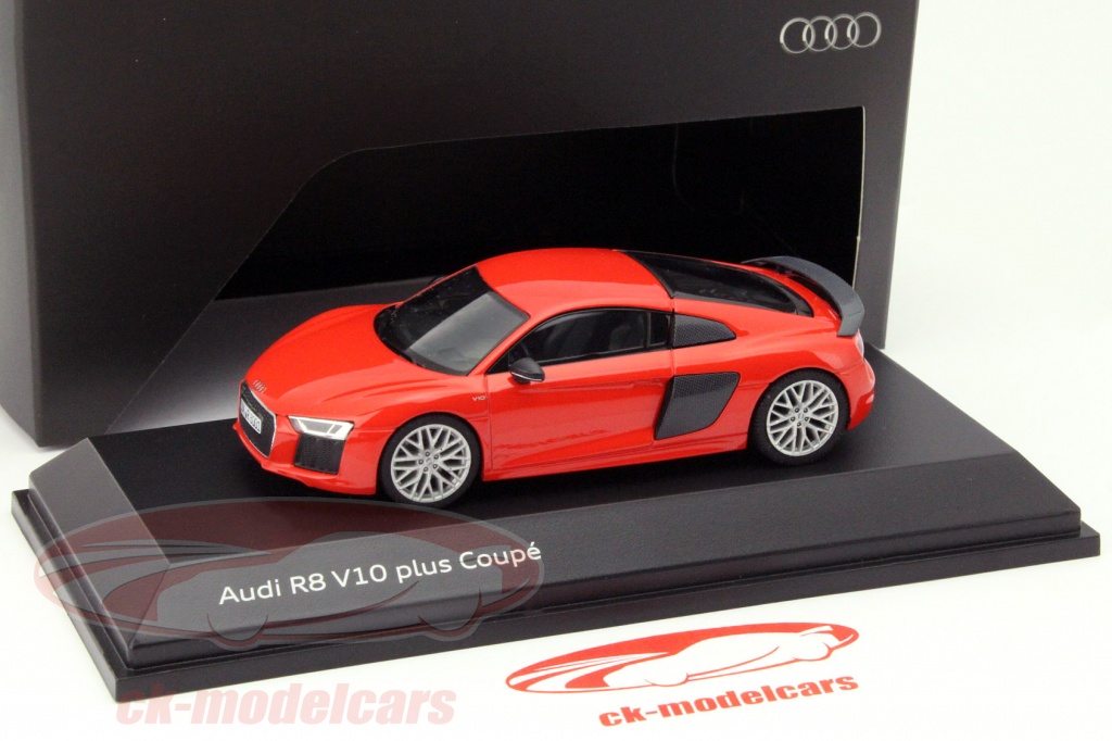 Herpa 1:43 Audi R8 V10 Plus Coupe Baujahr 2015 dynamit rot 5011518423 ...