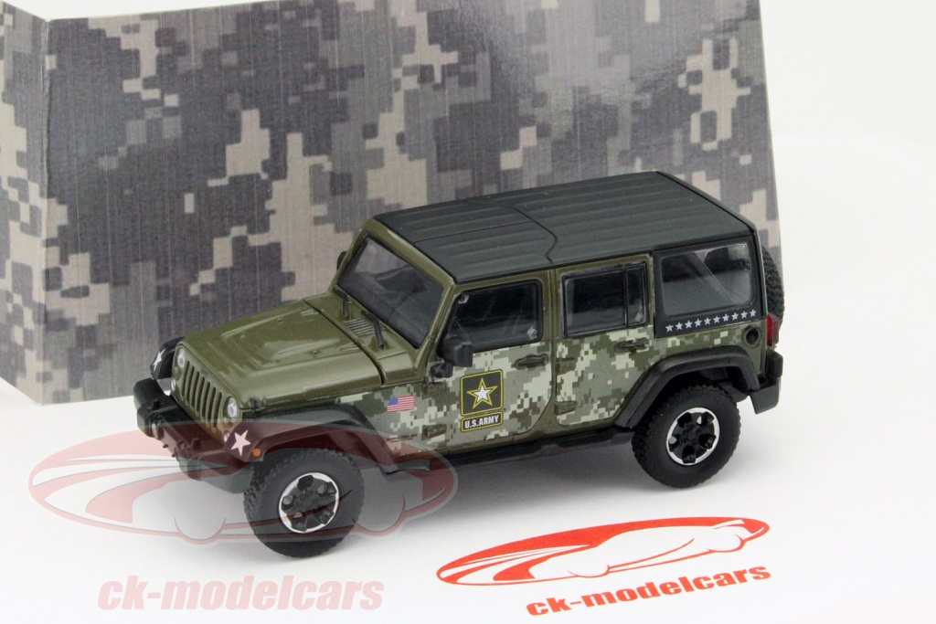 Greenlight 1:43 Jeep Wrangler Unlimited Year 2014 U.S. Army 86068 model ...