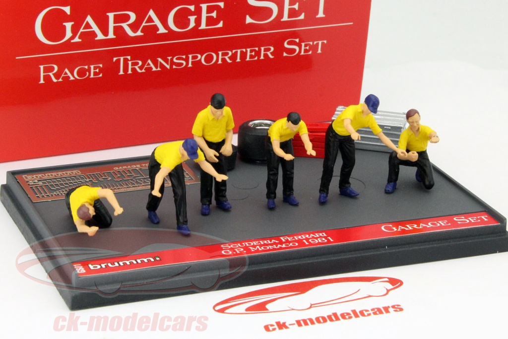 Brumm 1:43 Garages Set Scuderia Ferrari Monaco GP Formula 1 1981 GS01 ...