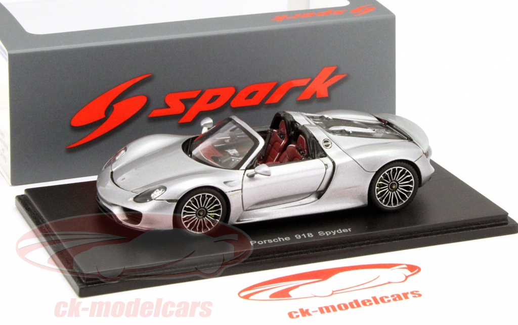 Spark 1:43 Porsche 918 Spyder Year 2014 silver S4244 model car S4244 ...