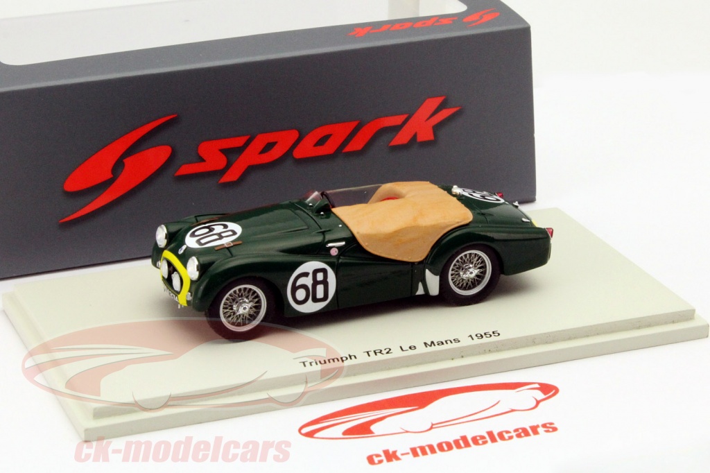 Spark 1:43 Triumph TR2 #68 24h LeMans 1955 Brooke, Morris-Goodall S1394 ...