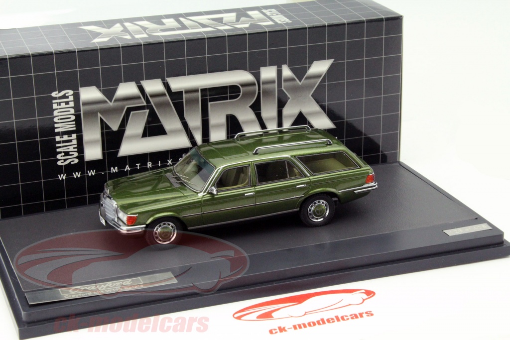 Matrix 1:43 Mercedes-Benz Crayford Estate Wagon Year 1977 green MX11302 ...
