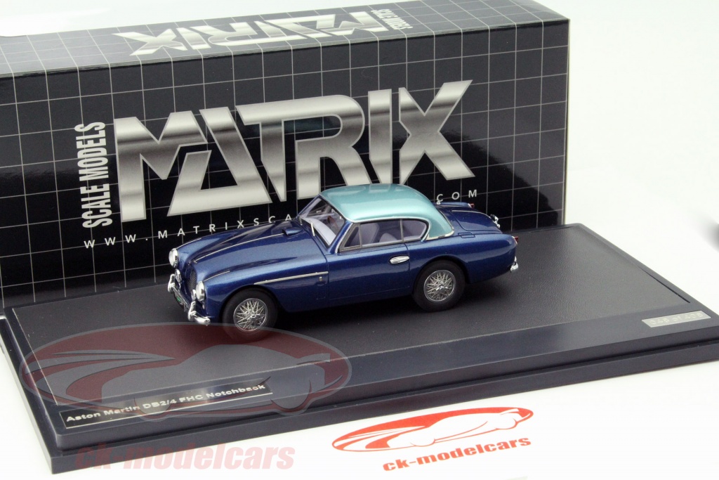 Matrix 1:43 Aston Martin DB2/4 FHC Notchback Year 1955 blue MX40108-041 ...