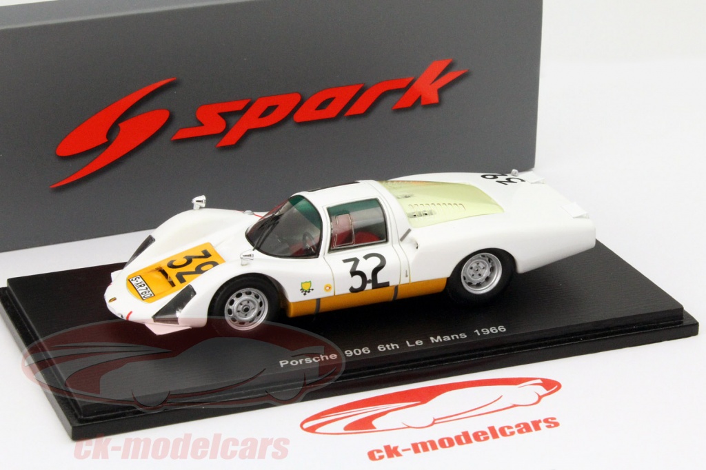 Spark 1:43 Porsche 906 #32 24h LeMans 1966 de Klerk, Schütz S4488 ...