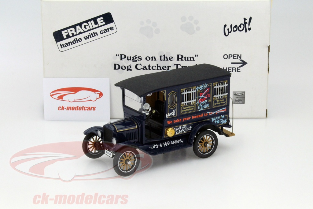 Danbury Mint 1:43 Ford Pugs on the run Dog Catcher Truck blau ...