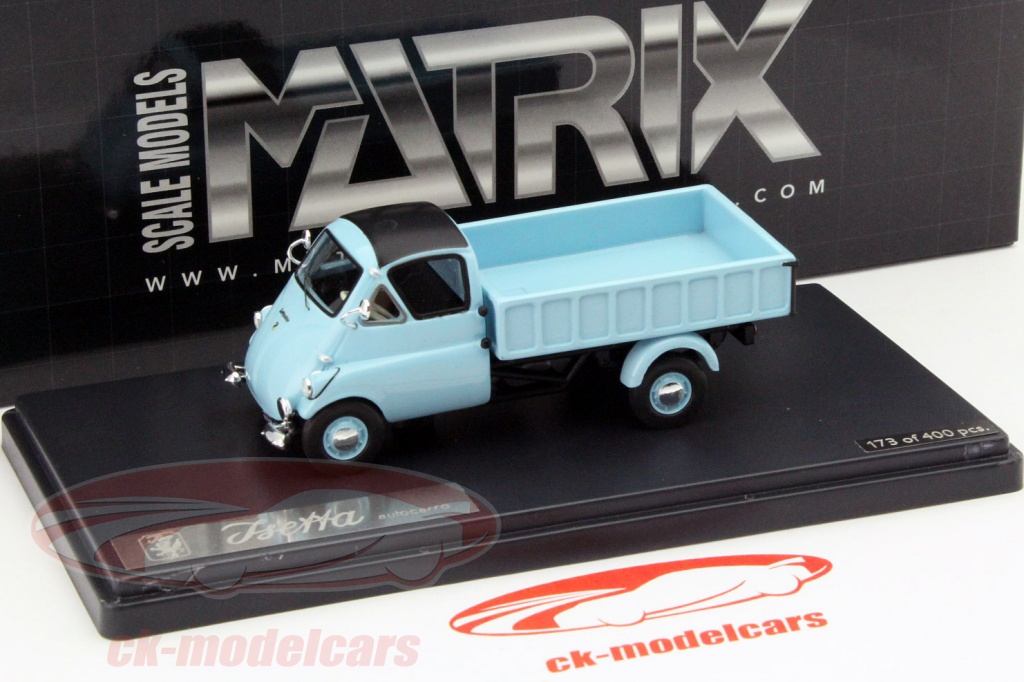 Matrix 1:43 Isetta Autocarro Pick-Up Year 1957 Light Blue MX30905-011 ...